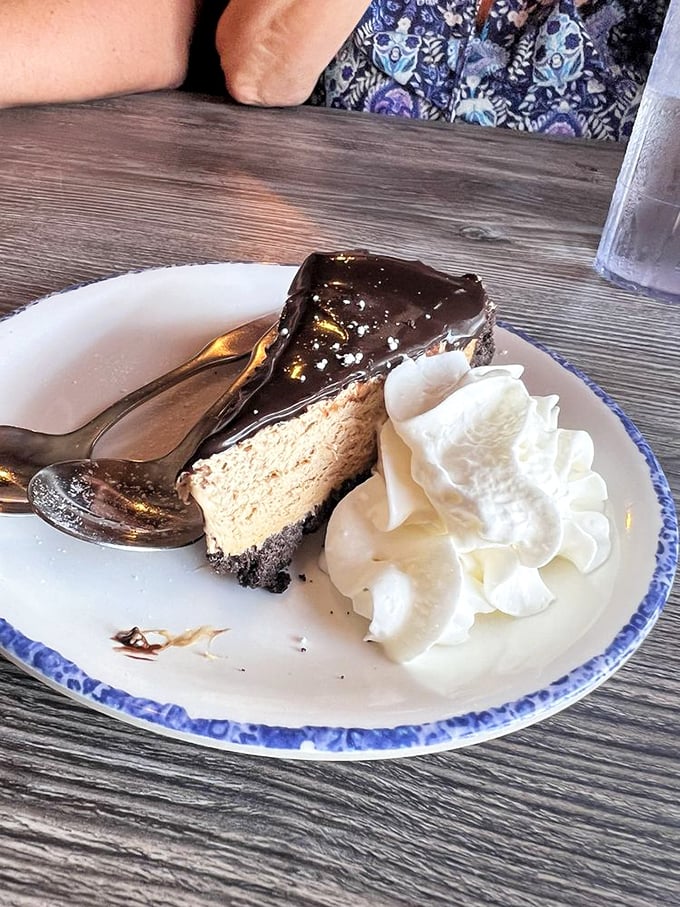 Chocolate mousse pie with a dollop of whipped cream&mdash;because after all that savory goodness, your sweet tooth deserves its moment in the spotlight.
