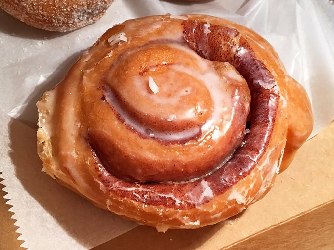 This cinnamon roll isn't playing games &ndash; it's the heavyweight champion of breakfast indulgence with a knockout glaze.