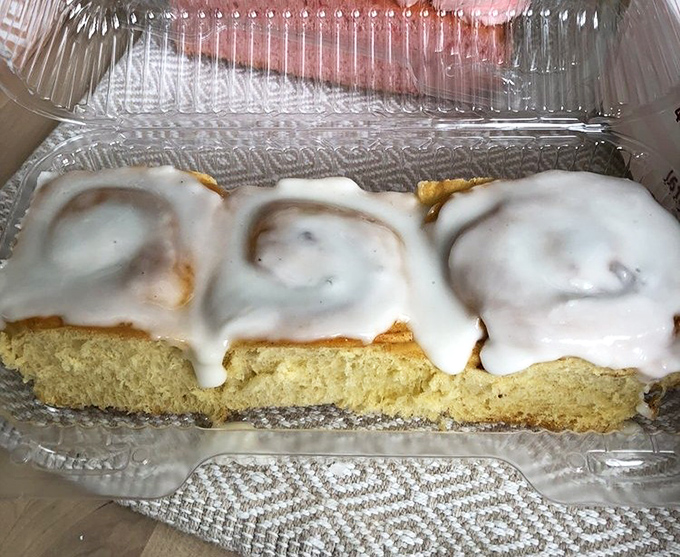 Cinnamon rolls that deserve their own Instagram account. That glaze cascading down the sides is nature's most perfect waterfall.