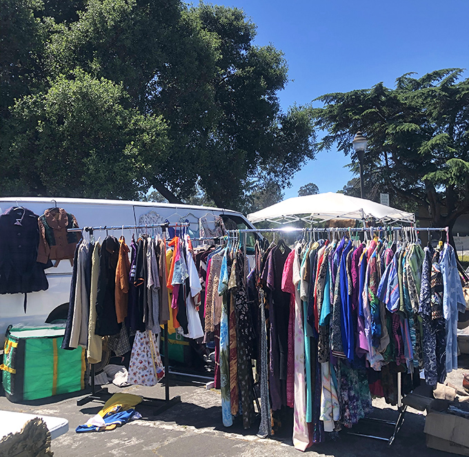 Fashion finds hang like promises of reinvention, where style meets savings in perfect harmony.