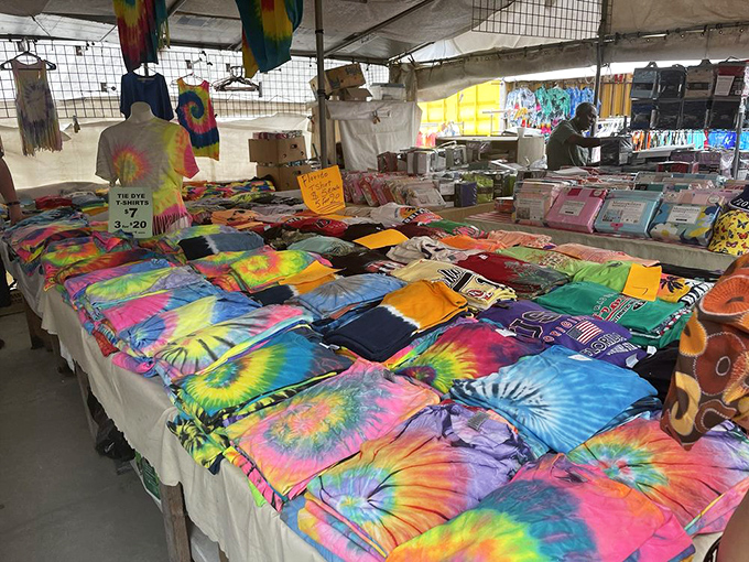 Tie-dye explosion! The 1960s never really left Florida &ndash; they just set up shop at this technicolor booth where Jerry Garcia would feel right at home.