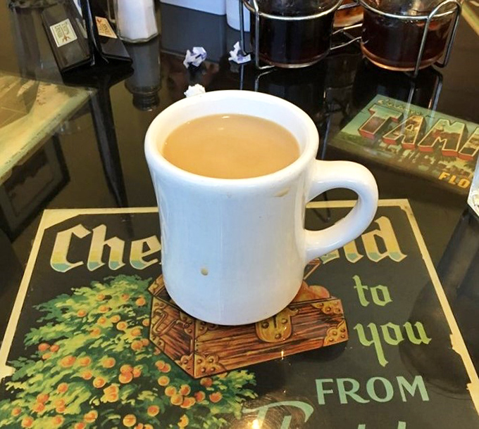 That classic diner mug – sturdy, unpretentious, and filled with coffee that keeps flowing like conversation with an old friend.