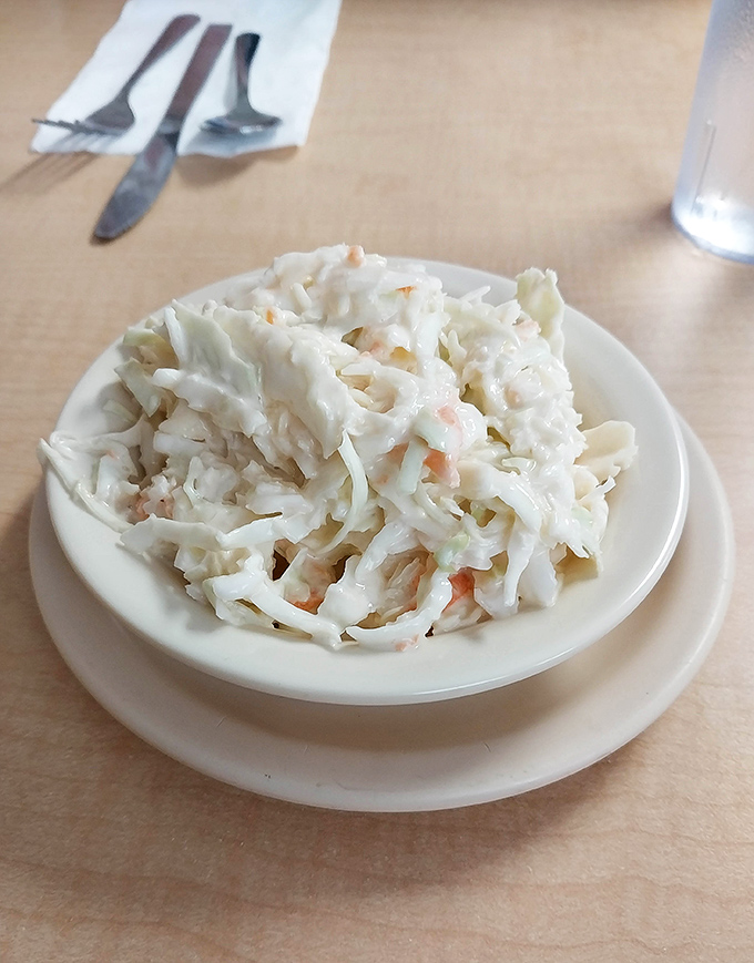 Coleslaw that actually deserves its place on the plate&mdash;creamy, crunchy, and the perfect counterpoint to heartier diner classics.