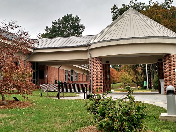 Libraries aren't just for books anymore&mdash;this modern pavilion welcomes visitors with the architectural equivalent of "Come on in, the knowledge is fine!" 