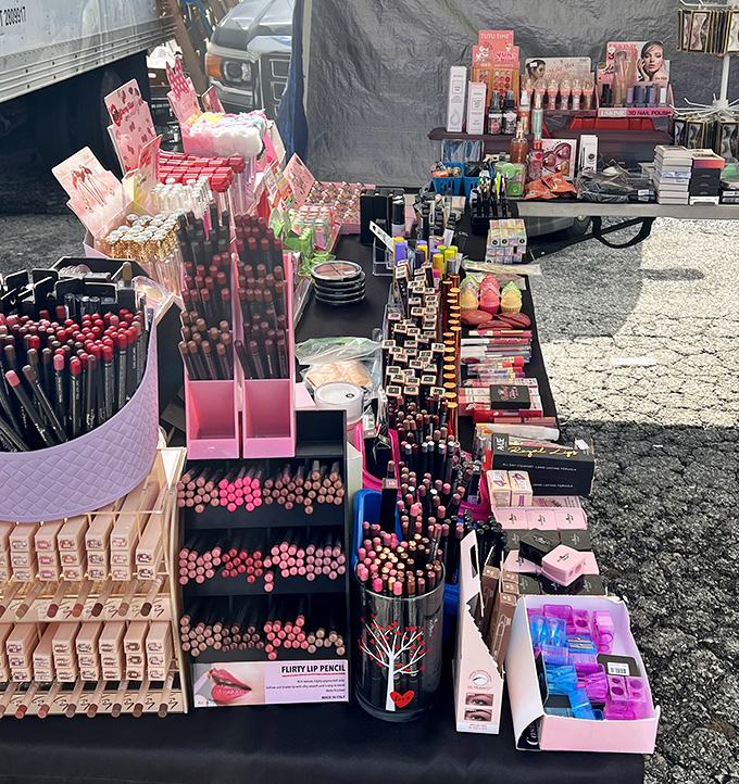 Beauty on a budget! This cosmetics spread rivals department store counters, minus the aggressive perfume spritzers and eye-watering price tags.