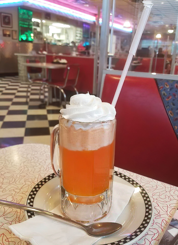 The creamsicle float&mdash;where childhood summer memories and adult indulgence meet in a frosty mug that's guaranteed to give you the happiest brain freeze ever.
