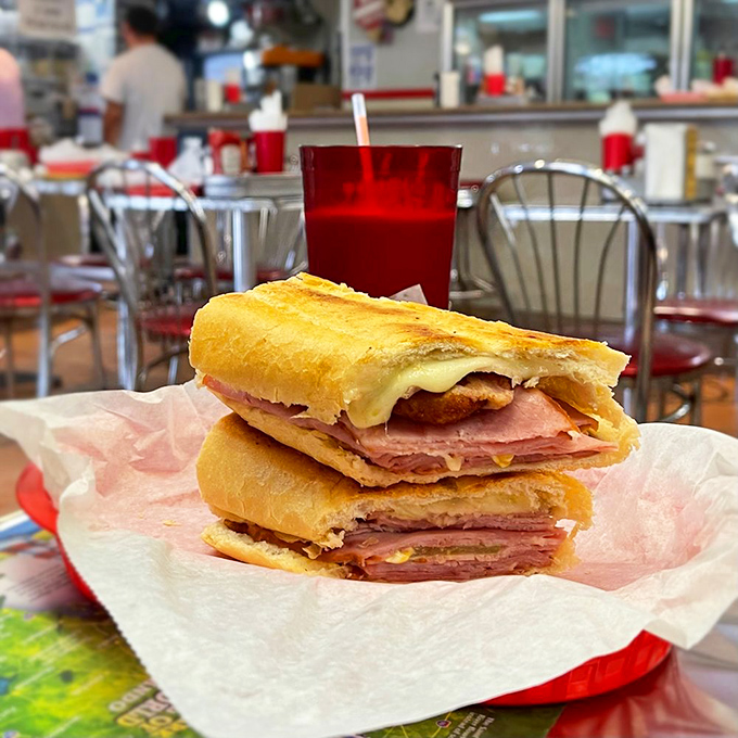 The Cuban sandwich &ndash; Miami's edible masterpiece. Layers of ham, roast pork, and cheese pressed until the bread develops that signature crackle that says "eat me now."