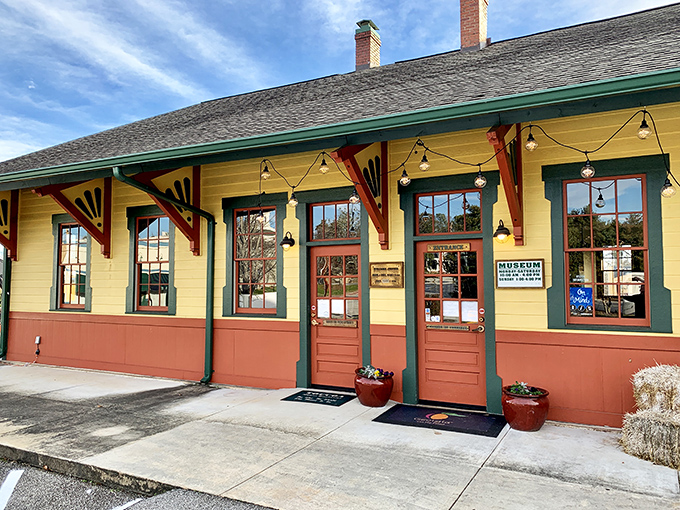 The Currahee Military Museum's cheerful yellow exterior belies its serious mission. Preserving the stories of WWII paratroopers with the same care they preserved our freedom.