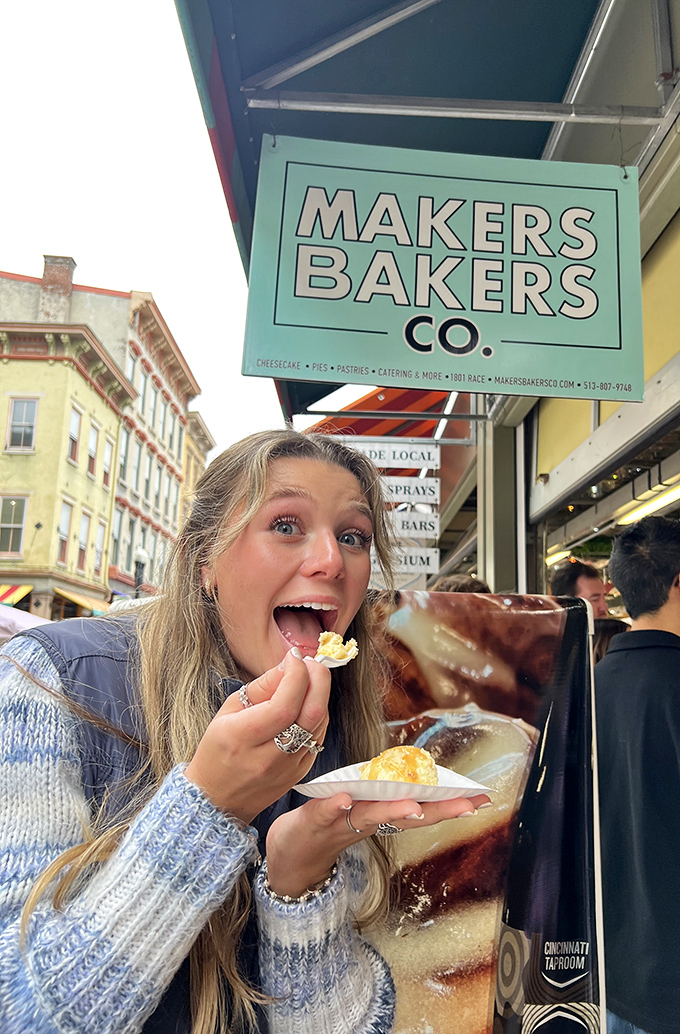 Pure joy captured: that moment when cheesecake meets taste buds and suddenly nothing else in the world matters.