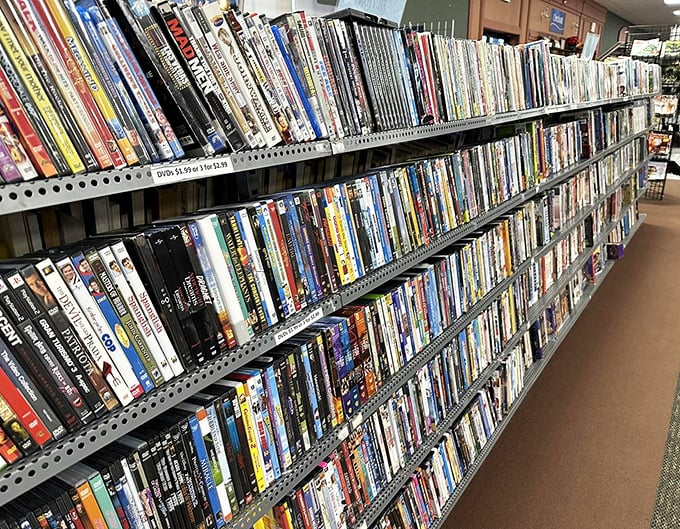 DVD heaven for movie buffs who still appreciate physical media. Remember when "streaming" just meant what happened when you left the milk out too long?