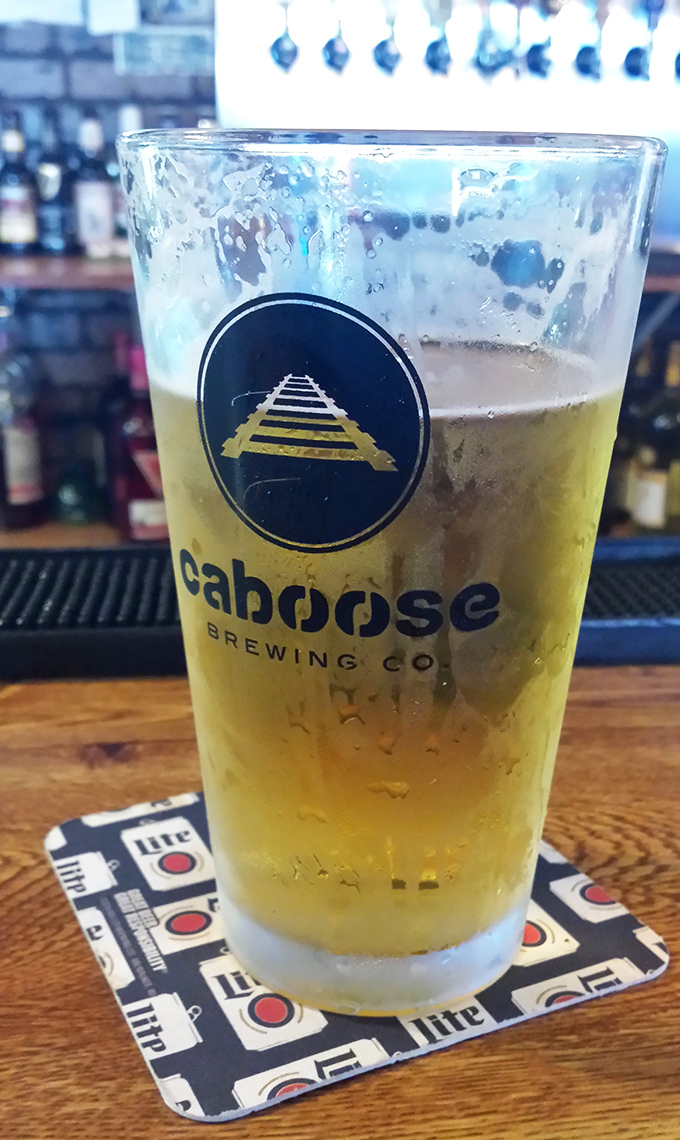 A cold Caboose brew waiting to cool the fire of barbecue spices. Beer and barbecue—a relationship that's outlasted most Hollywood marriages.