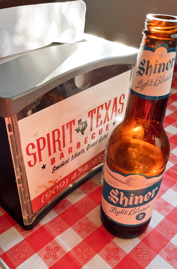 Even the beer knows it's playing supporting actor to the real stars on your plate.