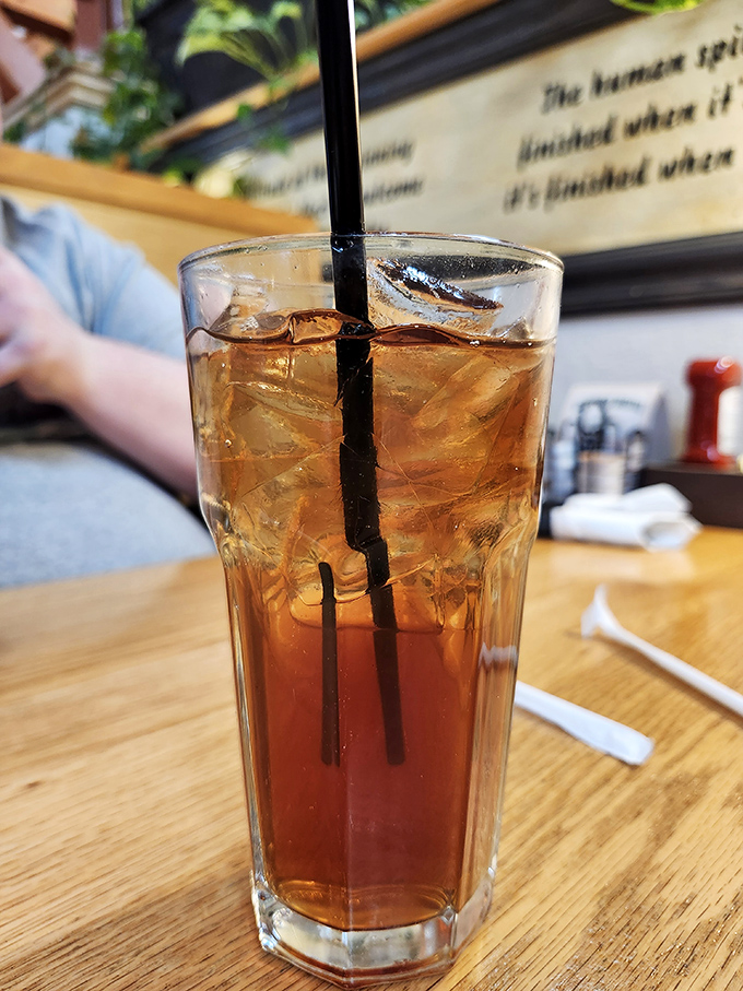 Sweet tea so perfectly amber it could be mistaken for liquid sunshine. The unofficial hydration station of the South meets Pennsylvania.