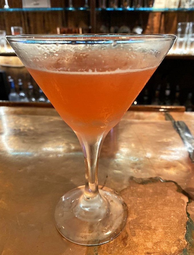 A perfectly crafted cocktail with just the right blush&mdash;like a sunset over the Atlantic that you can actually drink.