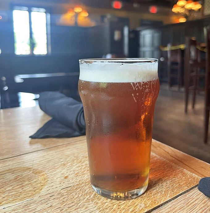 A proper imperial pint &ndash; all 20 glorious ounces &ndash; with that perfect foam crown. In a world of skimpy servings, The Whip pours with British generosity.