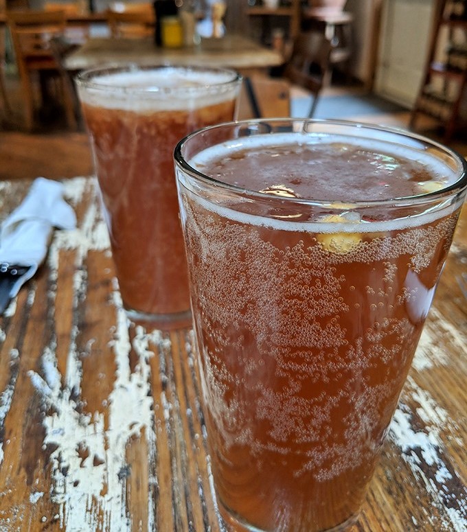Local craft beers served in glasses that showcase their amber brilliance &ndash; liquid proof that Pennsylvania knows its brewing.