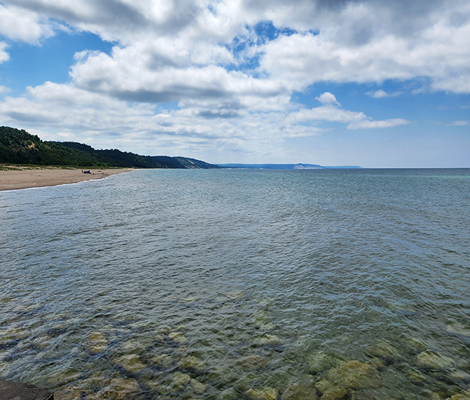 Elberta Beach offers crystal-clear water that makes you question why anyone needs a Caribbean vacation fund.