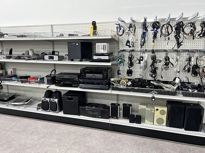 The electronics section&mdash;a museum of technological evolution where yesterday's cutting-edge gadgets await their second act in someone's home.