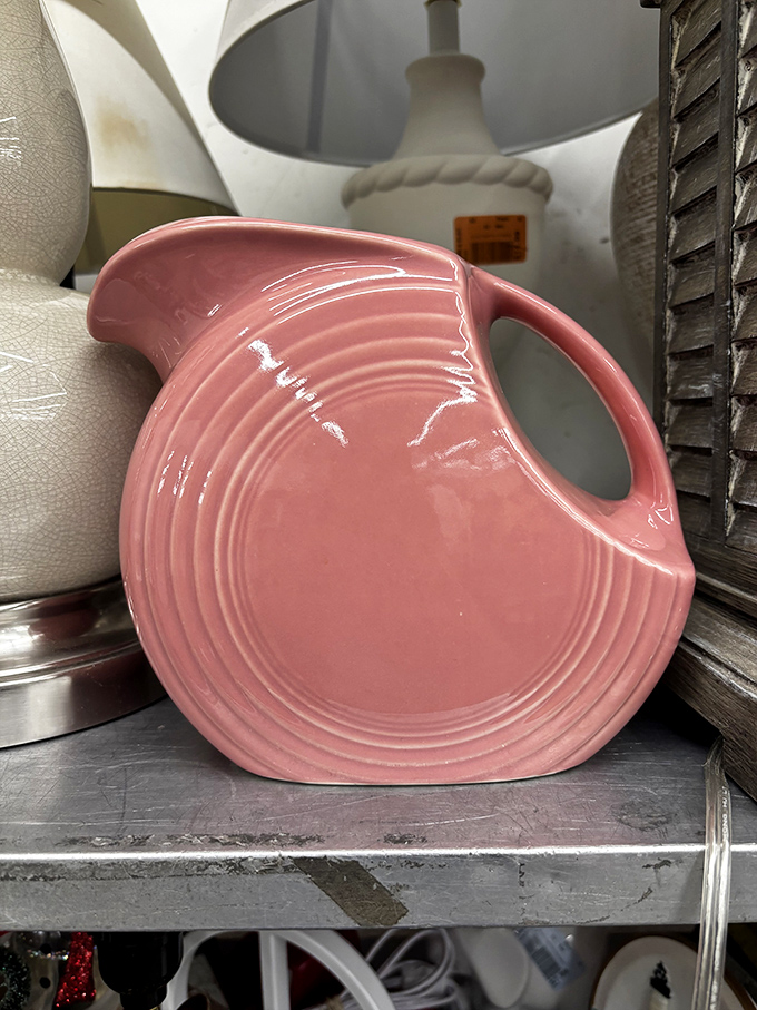 This pink Fiestaware pitcher isn't just kitchenware&mdash;it's a mid-century statement piece waiting to star in your Instagram photos.
