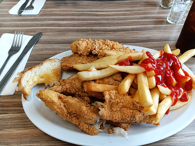 Crispy on the outside, tender on the inside&mdash;this fish and chips plate doesn't need a passport to transport you to comfort food nirvana.