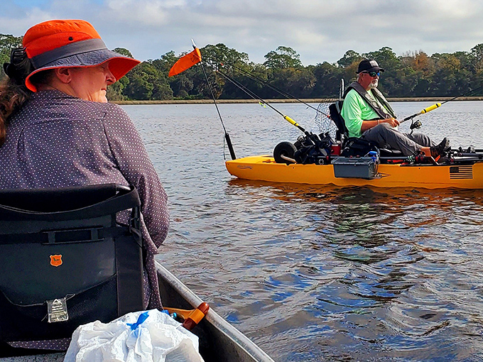 Fishing: the art of standing in a boat hoping something underwater makes a terrible decision. Serenity included at no extra charge.