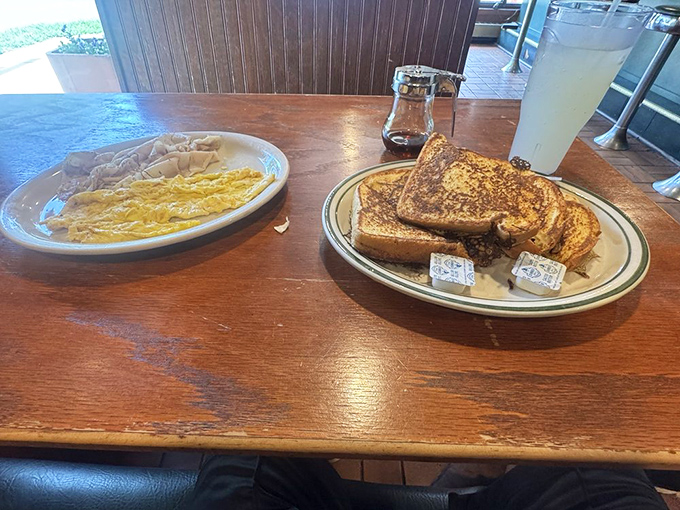 The breakfast spread that answers life's most important question: "Why choose between eggs and French toast when you can have both?"