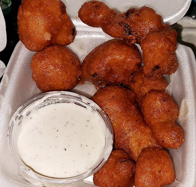 Fried cauliflower: where vegetable virtue meets deep-fried vice. That ranch dip isn't fooling anyone&mdash;this is comfort food wearing a health food disguise.