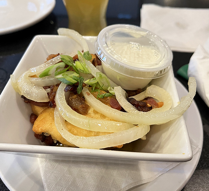 These aren't just pierogies – they're little pockets of joy topped with caramelized onions and a side of nostalgia. Polish perfection on a plate.