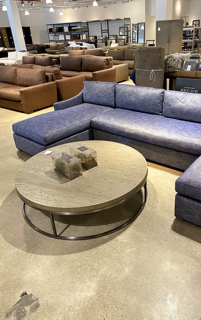 Furniture showroom or living room fantasy camp? These sectionals invite you to imagine movie nights that don't involve balancing plates on your lap.