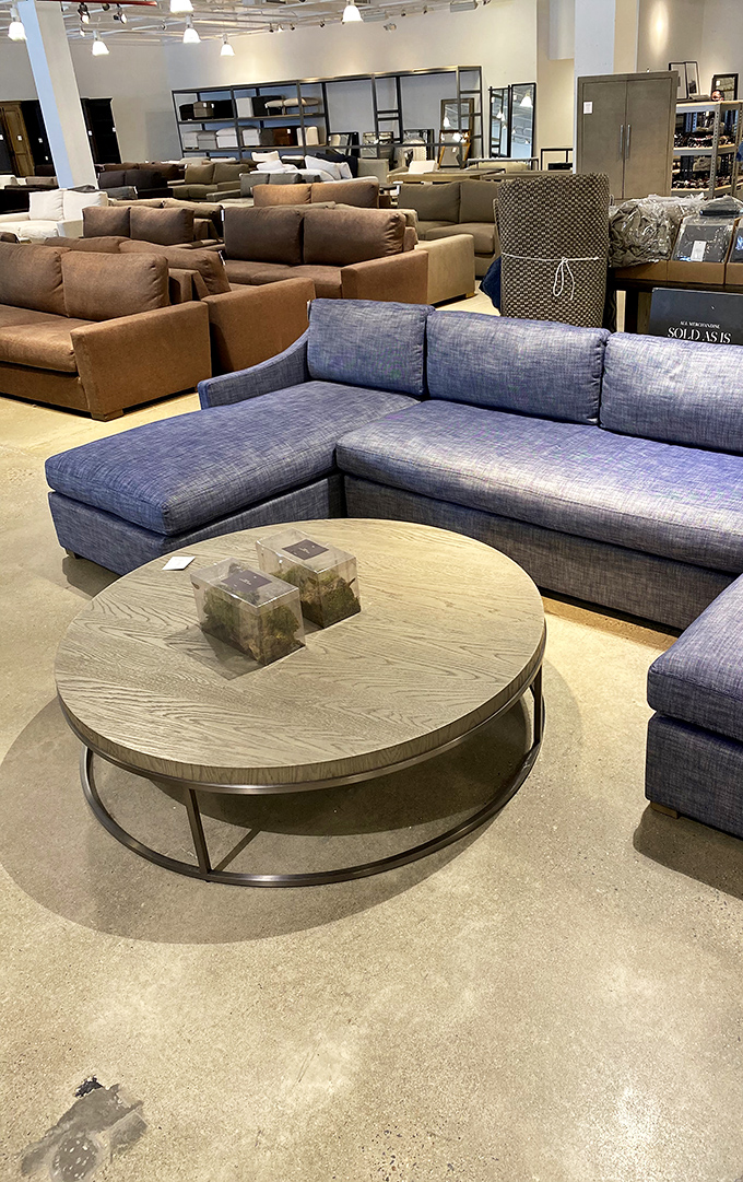 Furniture showroom or living room fantasy camp? These sectionals invite you to imagine movie nights that don't involve balancing plates on your lap.