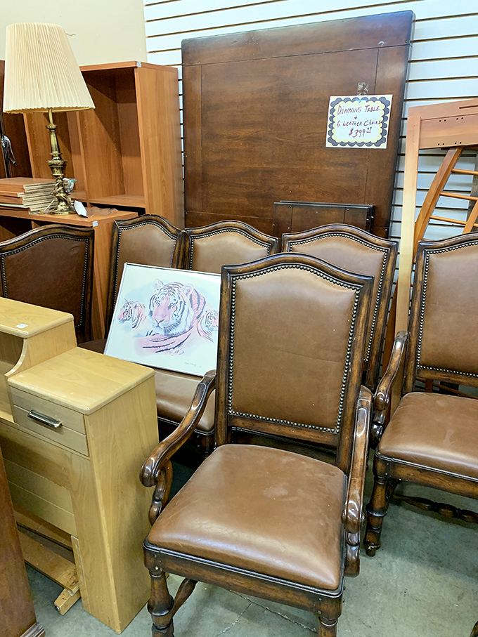 The furniture section &ndash; where that perfect leather sofa with "character" (aka someone else's butt imprints) waits to become the centerpiece of your living room.