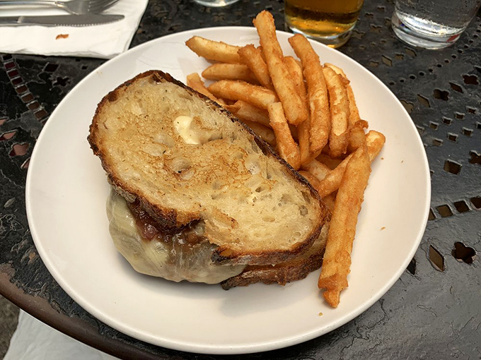 This isn't just a sandwich &ndash; it's architectural genius with melted cheese that creates the perfect golden seal around toasty bread.