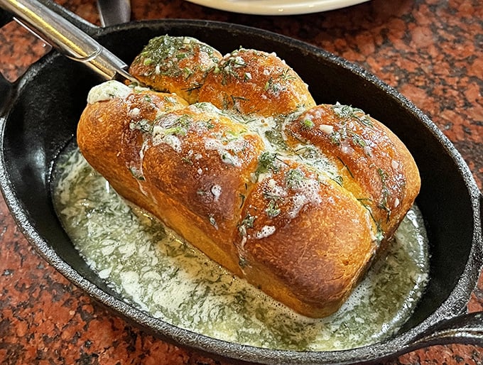 Garlic bread that could broker peace treaties &ndash; nobody fights when this hits the table.