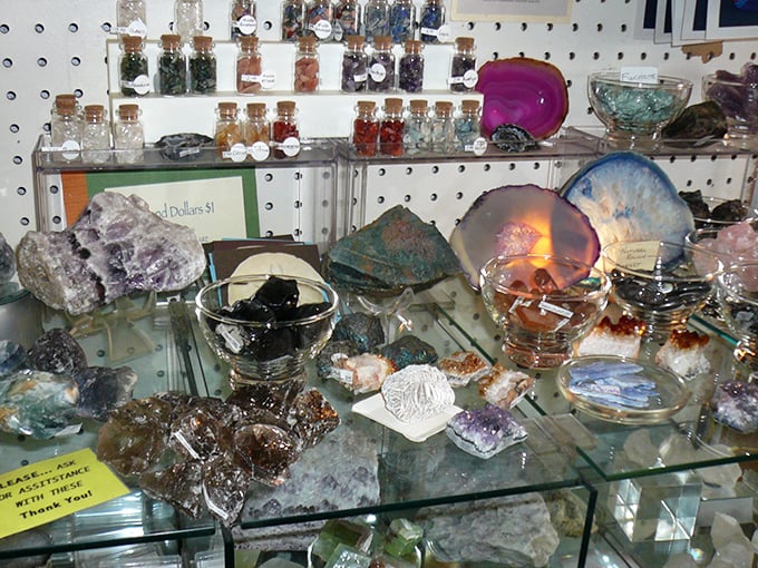 Nature's artwork displayed under glass&mdash;crystals and geodes that formed while dinosaurs roamed. These geological wonders bring Earth's ancient beauty to your coffee table.