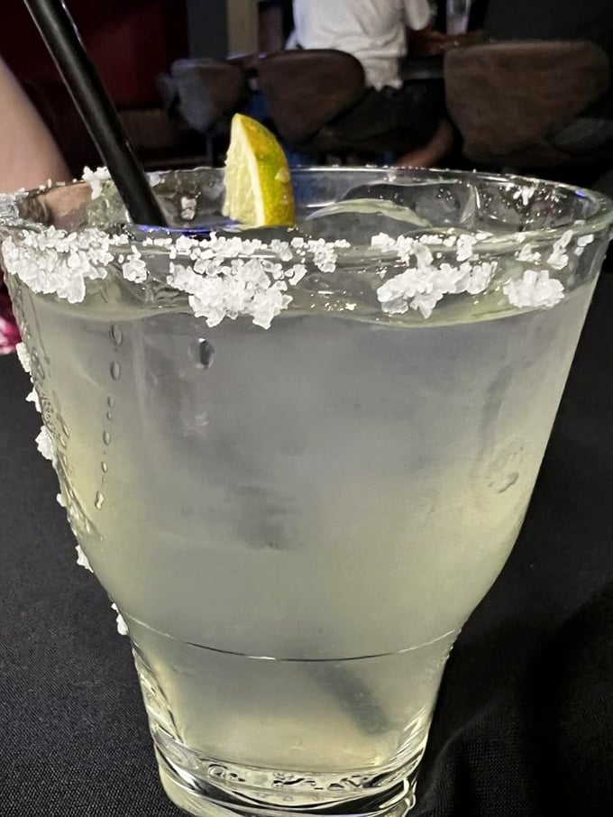 A properly salted rim, fresh lime, and crystal-clear liquid promise the perfect balance of kick and refreshment in this classic margarita.
