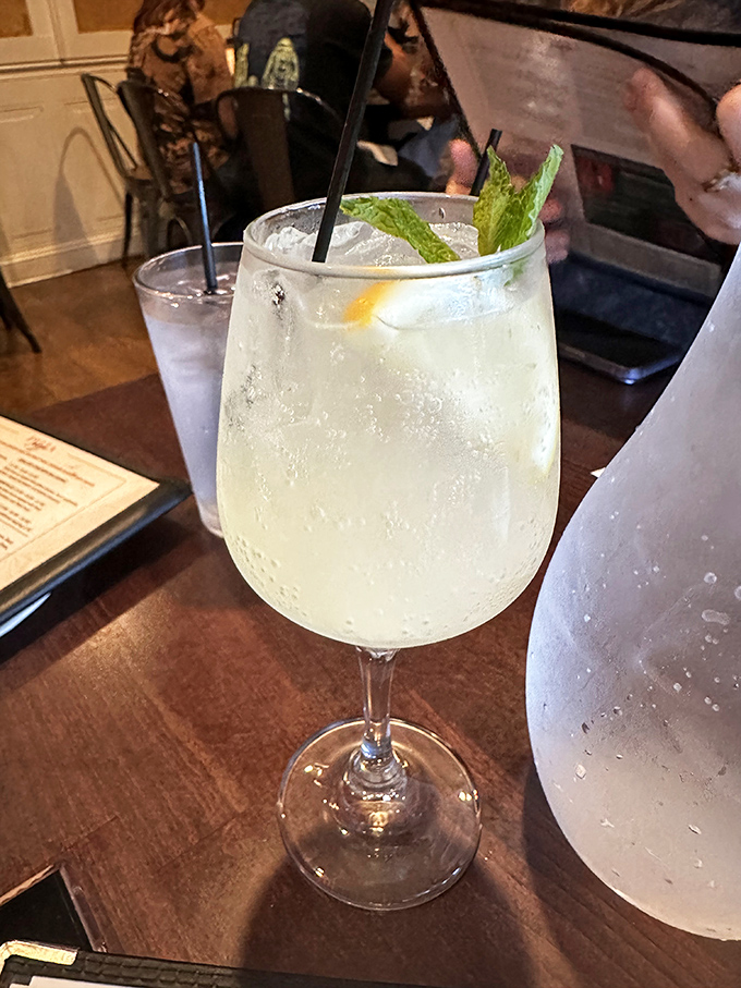 Clear as day but strong as night&mdash;a perfectly mixed gin and tonic with a sprig of mint is the ideal companion to pasta indulgence.