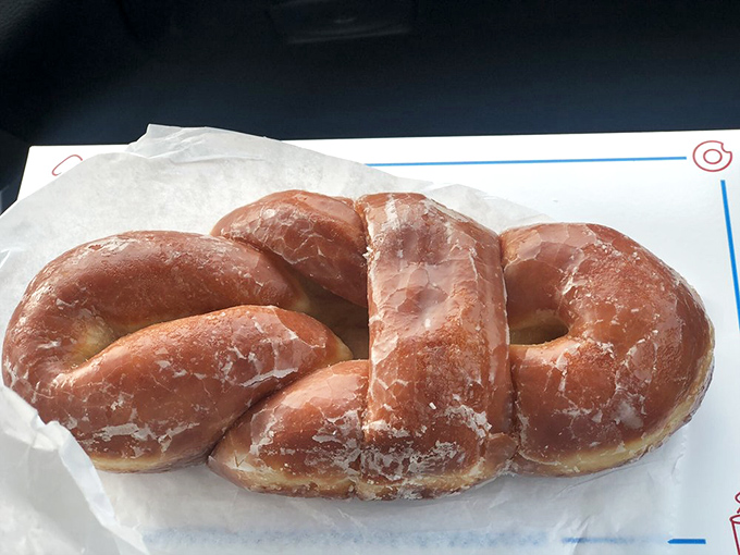 The glazed knot looks like it's trying to tie itself into your memory &ndash; a twisted path to happiness that melts with each bite.