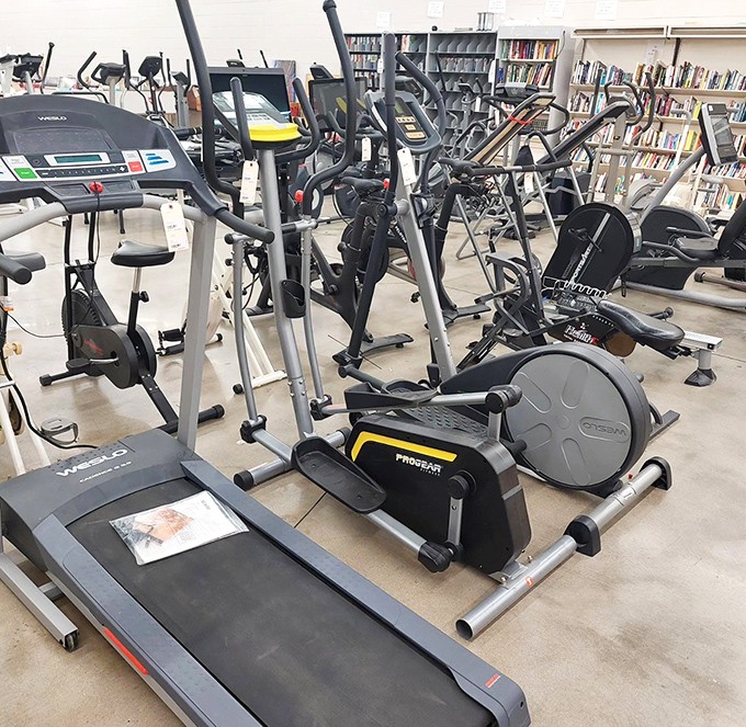 The fitness equipment section: where good intentions and barely-used treadmills find new homes. Your next health kick is waiting at a fraction of retail price.