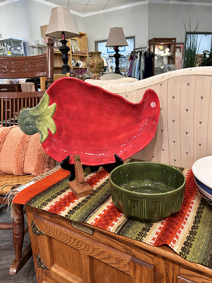 That red chili pepper platter isn't just serving ware&mdash;it's a conversation starter waiting to spice up your next dinner party.