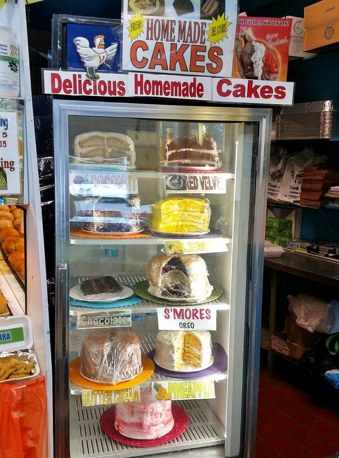 The dessert case at V's proves they're overachievers &ndash; as if mastering chicken wasn't enough. That S'mores cake is calling my name louder than my high school crush never did.