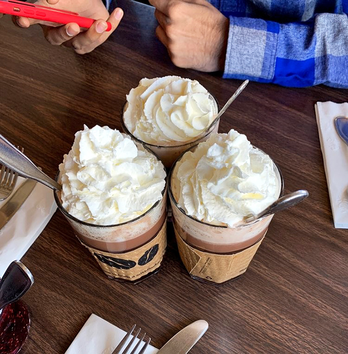 Hot chocolate that makes coffee jealous. These mugs of liquid comfort topped with clouds of whipped cream could convert even the most dedicated caffeine devotee.