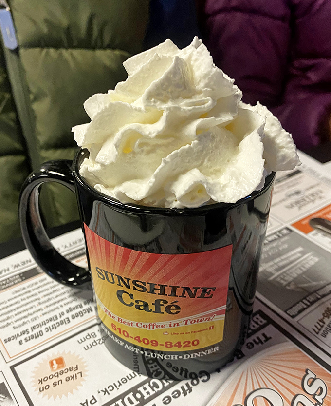 Hot chocolate that's more mountain than mug &ndash; whipped cream scaling heights that would intimidate seasoned alpinists.