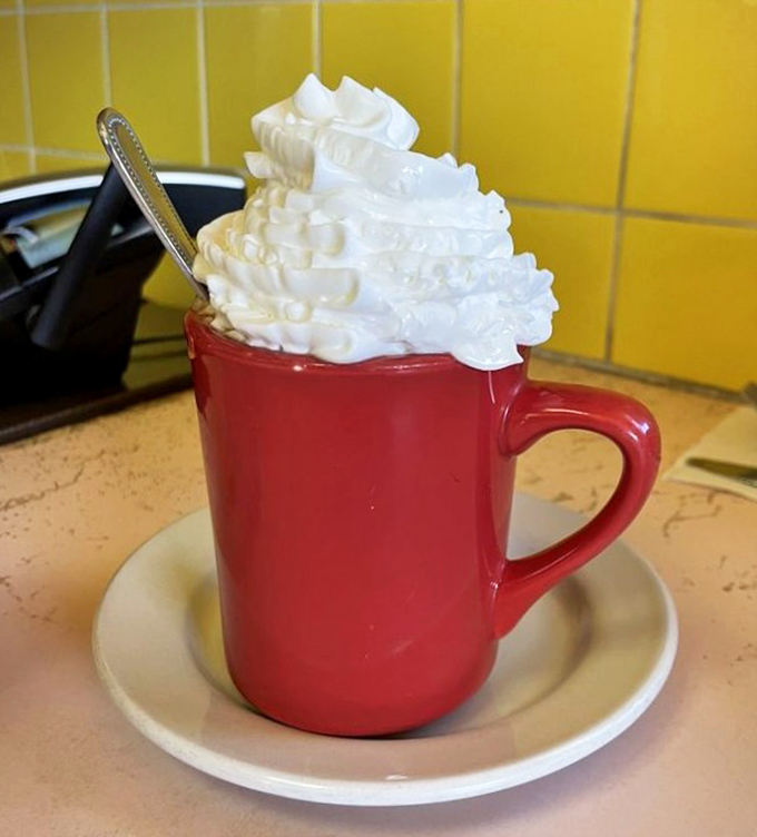 Hot chocolate that doesn't just come with whipped cream&mdash;it comes with a mountain of it. Winter in Minnesota suddenly doesn't seem so intimidating.