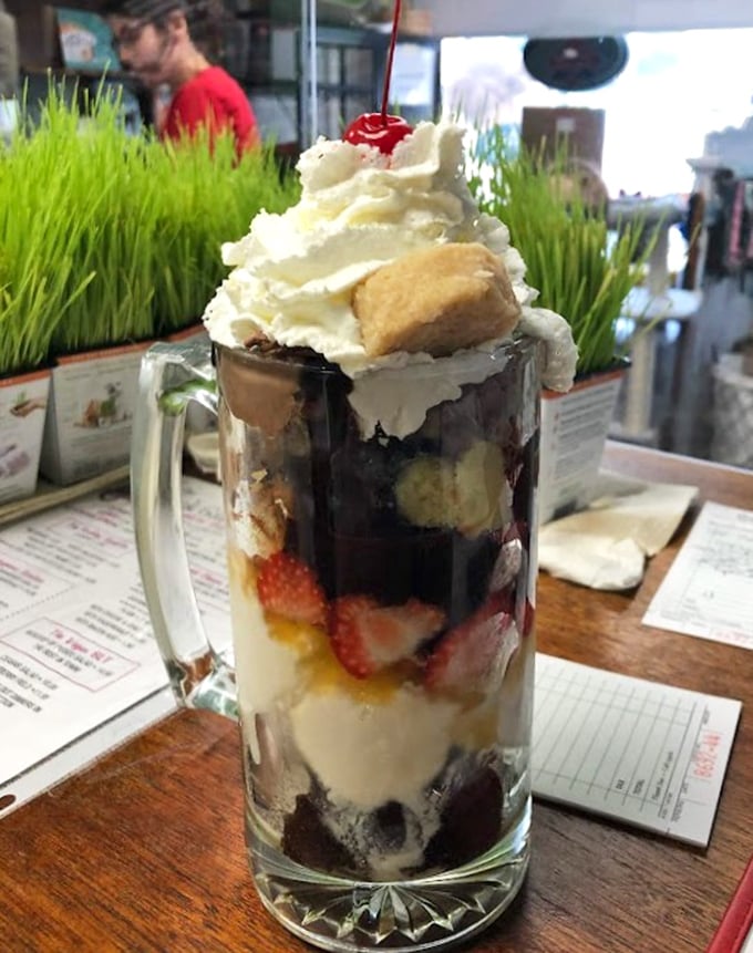 Ice cream for breakfast? When it's layered with fruit and served in a glass tall enough to require a strategy, absolutely. Dessert disguised as a morning treat.