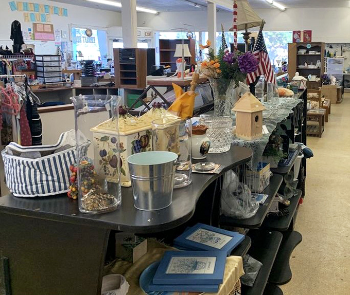 A carefully curated display of home d&eacute;cor treasures&mdash;where that perfect conversation piece for your mantel is hiding in plain sight.