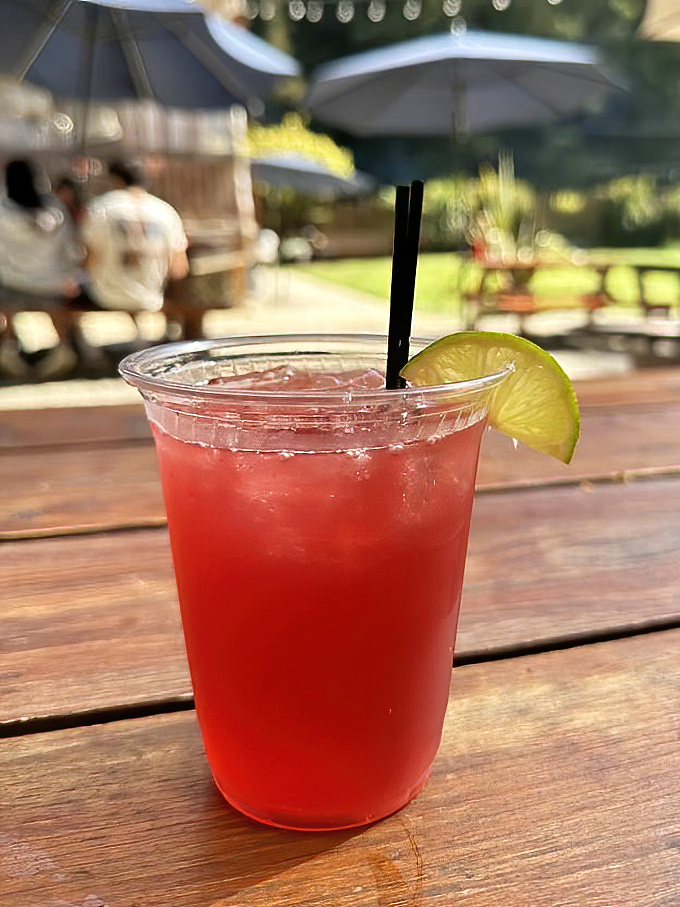 A ruby-red huckleberry mule on the patio&mdash;because sometimes the best mountain views come with a copper kick and a lime wedge.