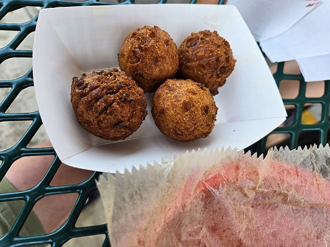Hush puppies so perfectly golden they deserve their own Instagram account – crispy outside, tender inside, gone in seconds.