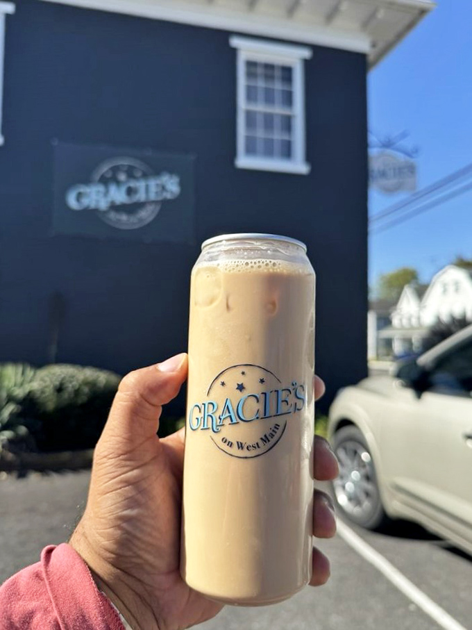 Their signature iced coffee, served in a branded can, makes the perfect companion for exploring Leola's charming streets on a sunny day.