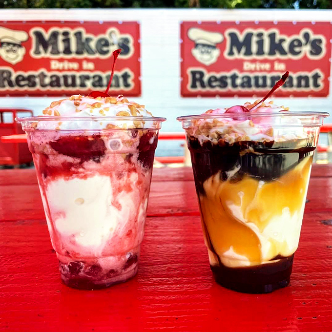 These sundaes aren't just desserts; they're sweet works of art where caramel, chocolate, and whipped cream perform a delicious ballet.