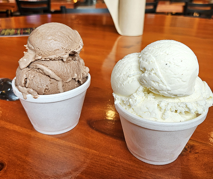 Ice cream after barbecue isn't just dessert&mdash;it's strategic planning. The cool, creamy sweetness is the perfect counterpoint to all that smoky richness.